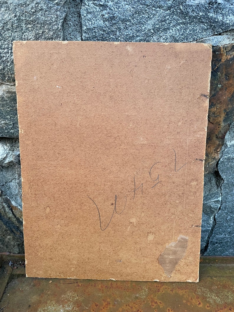 Original WWII Era Combat Art GI Soldier Portrait Painting by Japanese ...