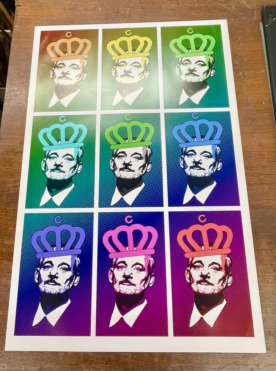 Bill Murray Meme Pop Art Lithograph Crown King of Charlotte, NC, “the ...