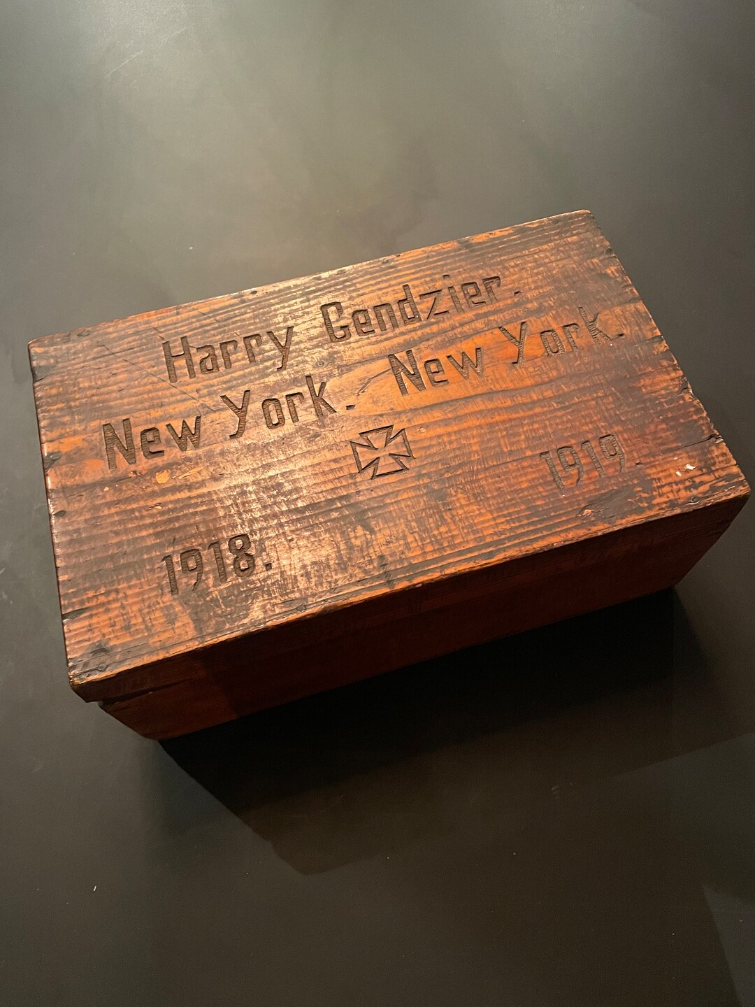 WWI Soldiers Memorial Box, Hand-carved NY 1918-19, Vintage War Relic - Etsy