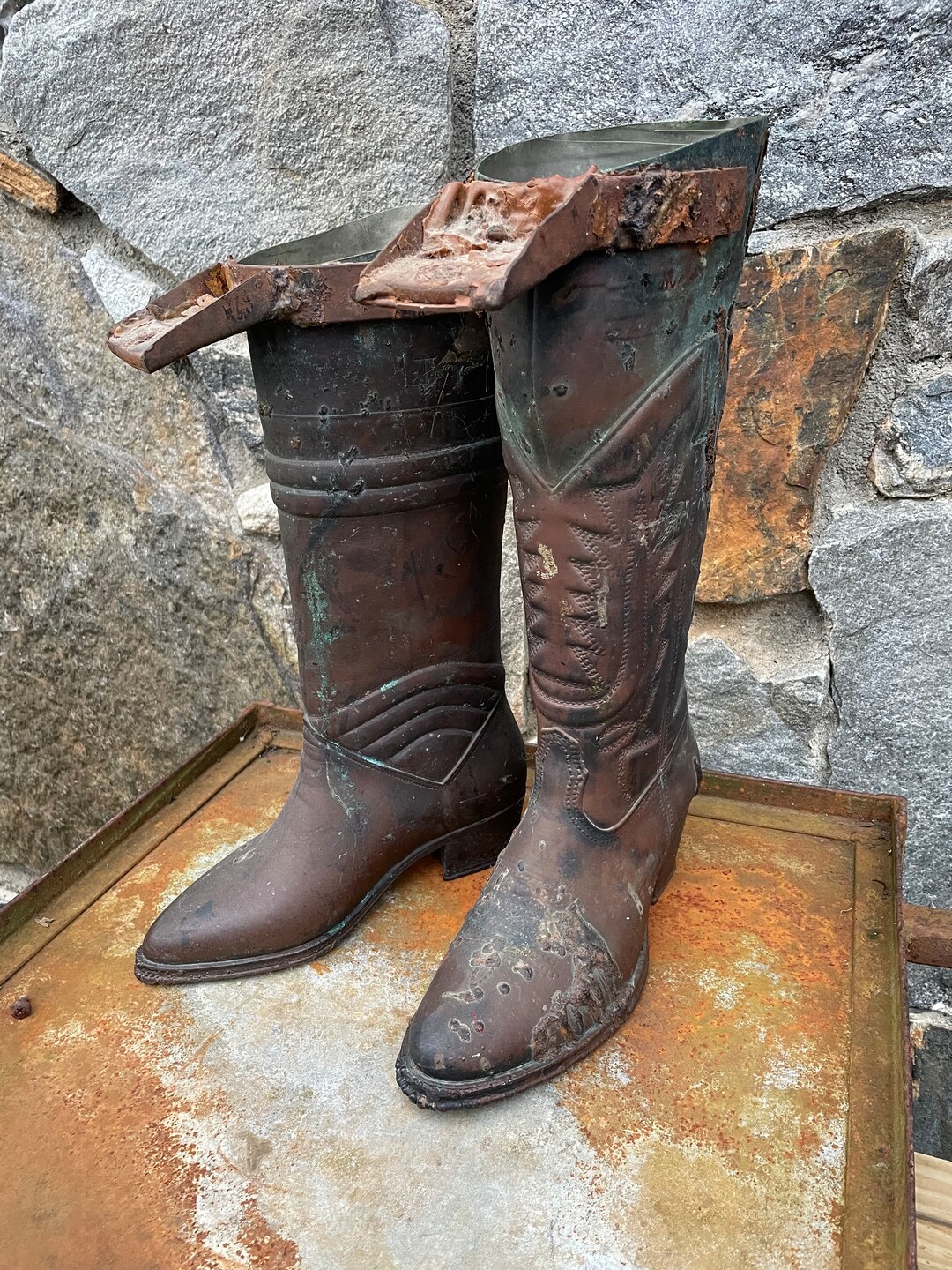 Bronze Cowboy Boot Casting Molds, Unique Metal Sculptures - Etsy