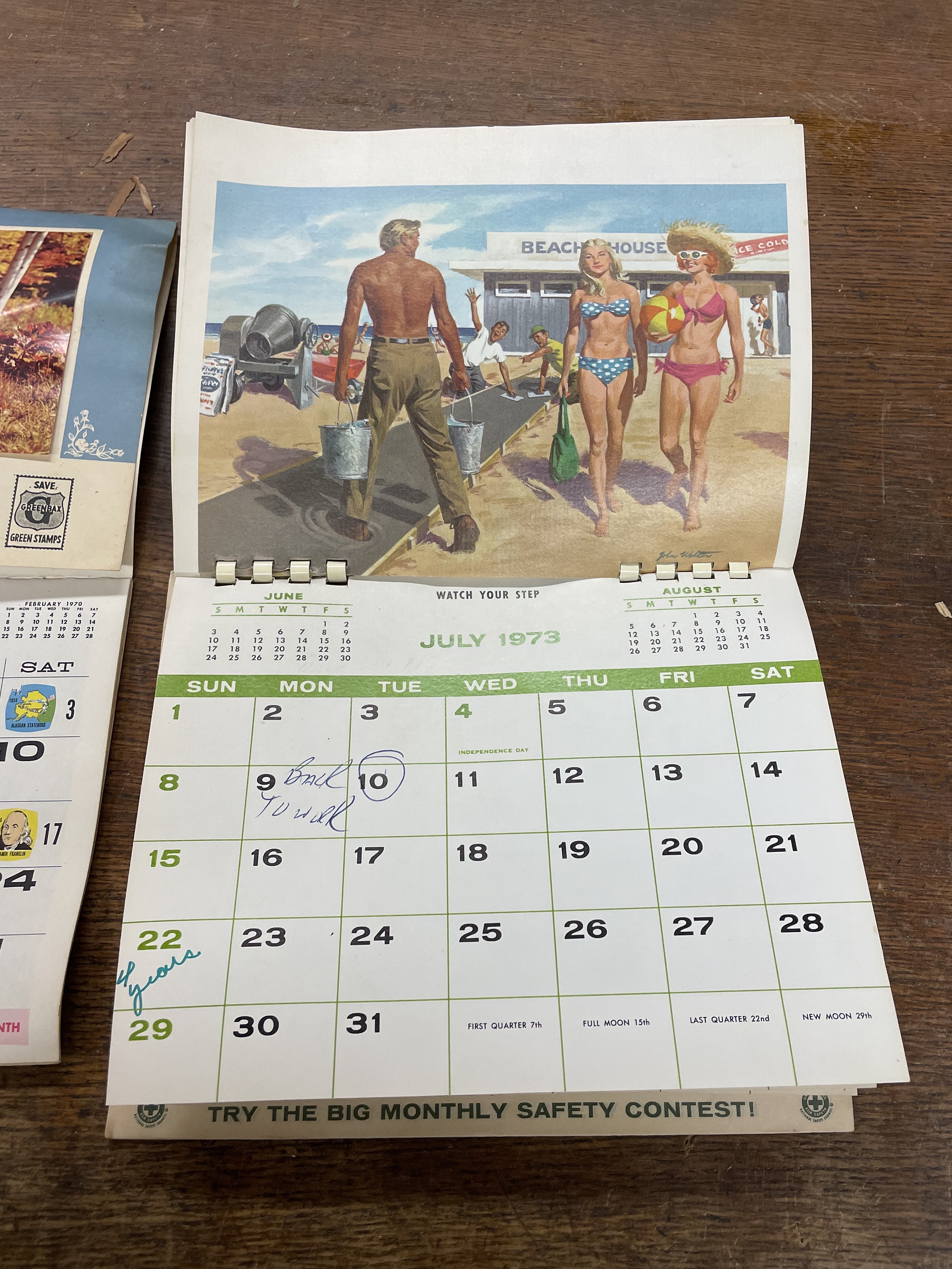 Lot of 2 Vintage Advertising Calendars 1970 & 1973 Piggly - Etsy