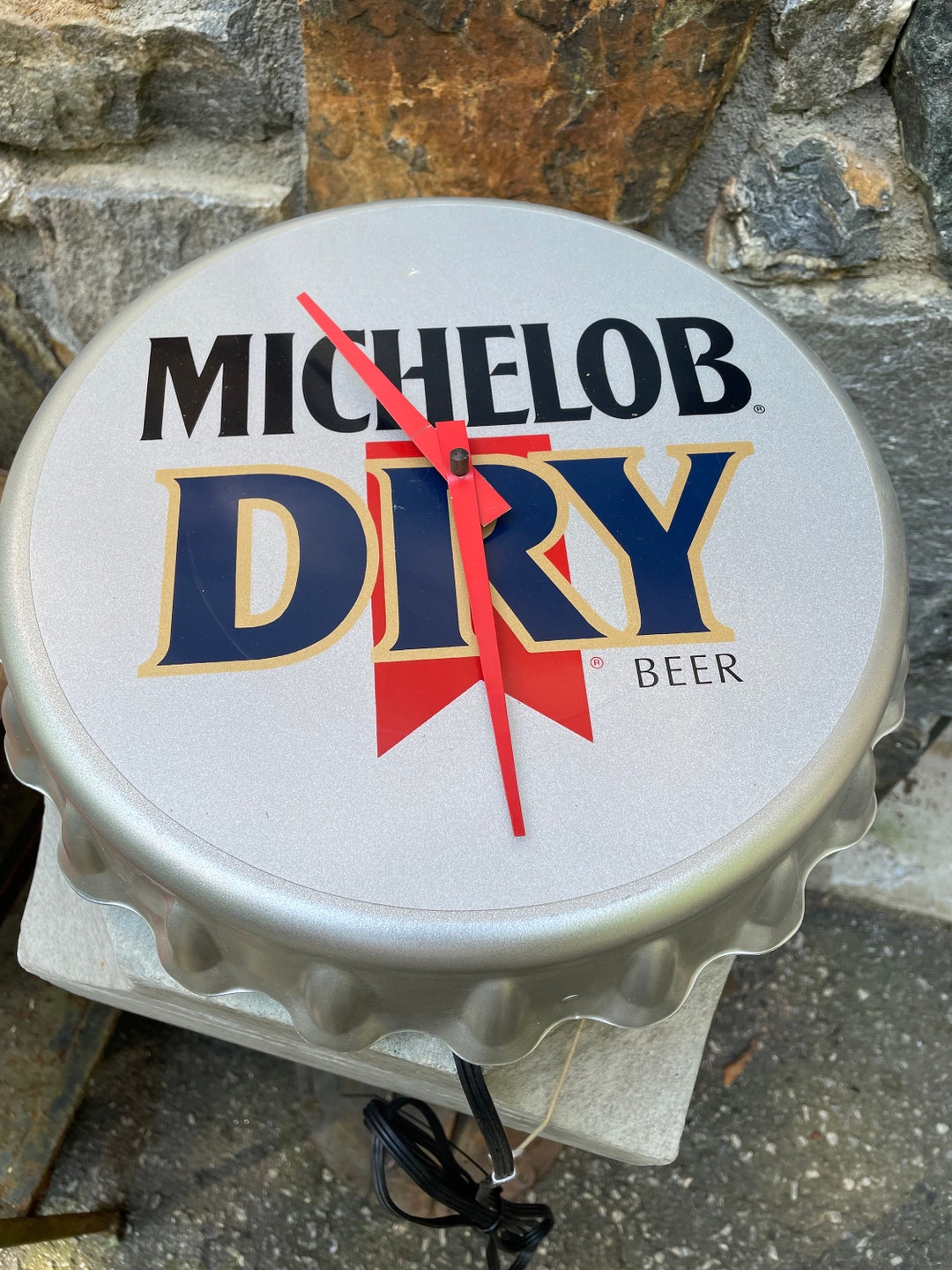 Vintage Michelob Beer Sign Clock Light - Etsy