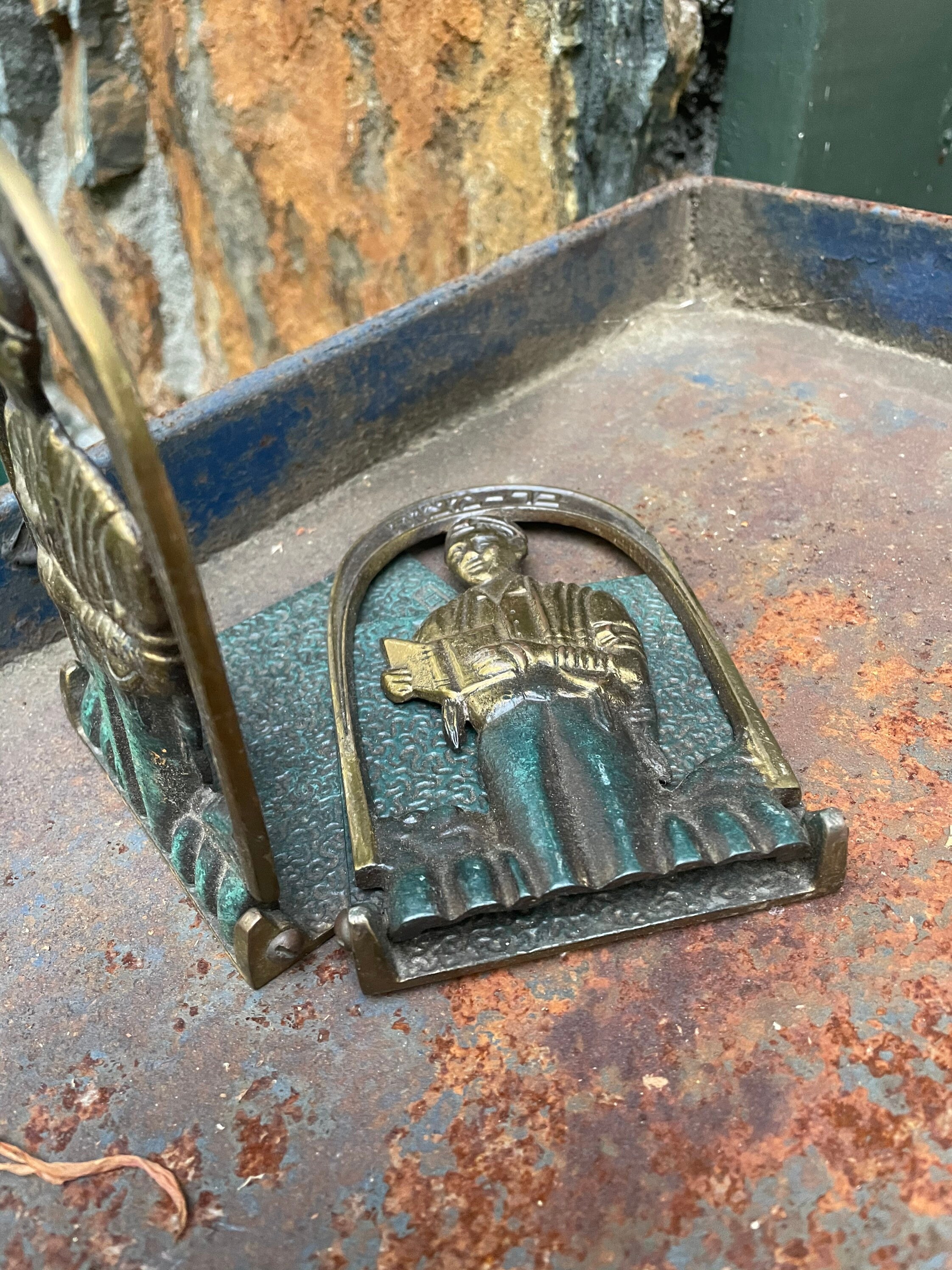 Hebrew Israeli Bookends, Judacia Bar Mitzvah, Brass Made in Israel - Etsy