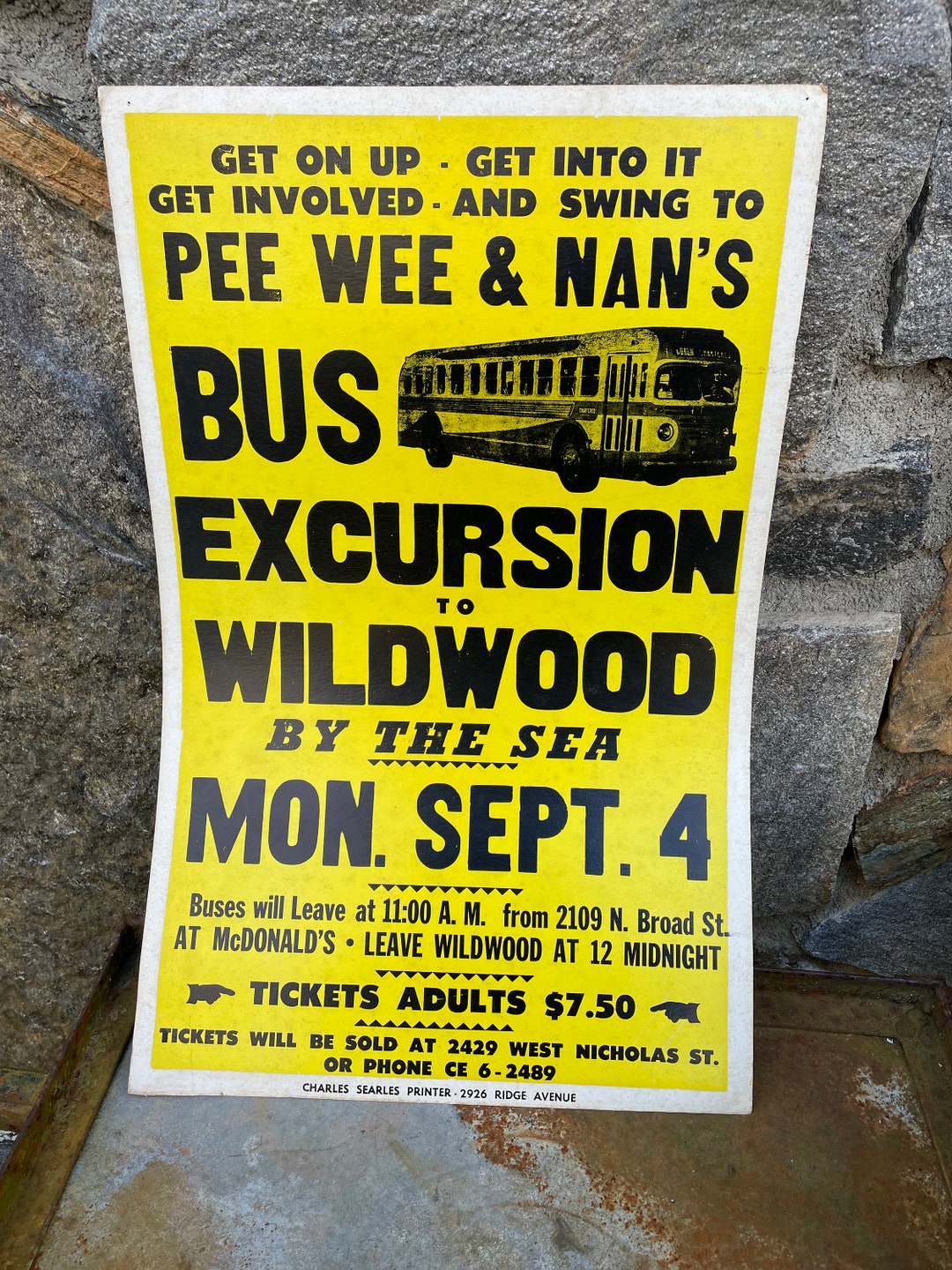 True Vintage 1950s Boxing Style Poster Greyhound Bus Excursions ...