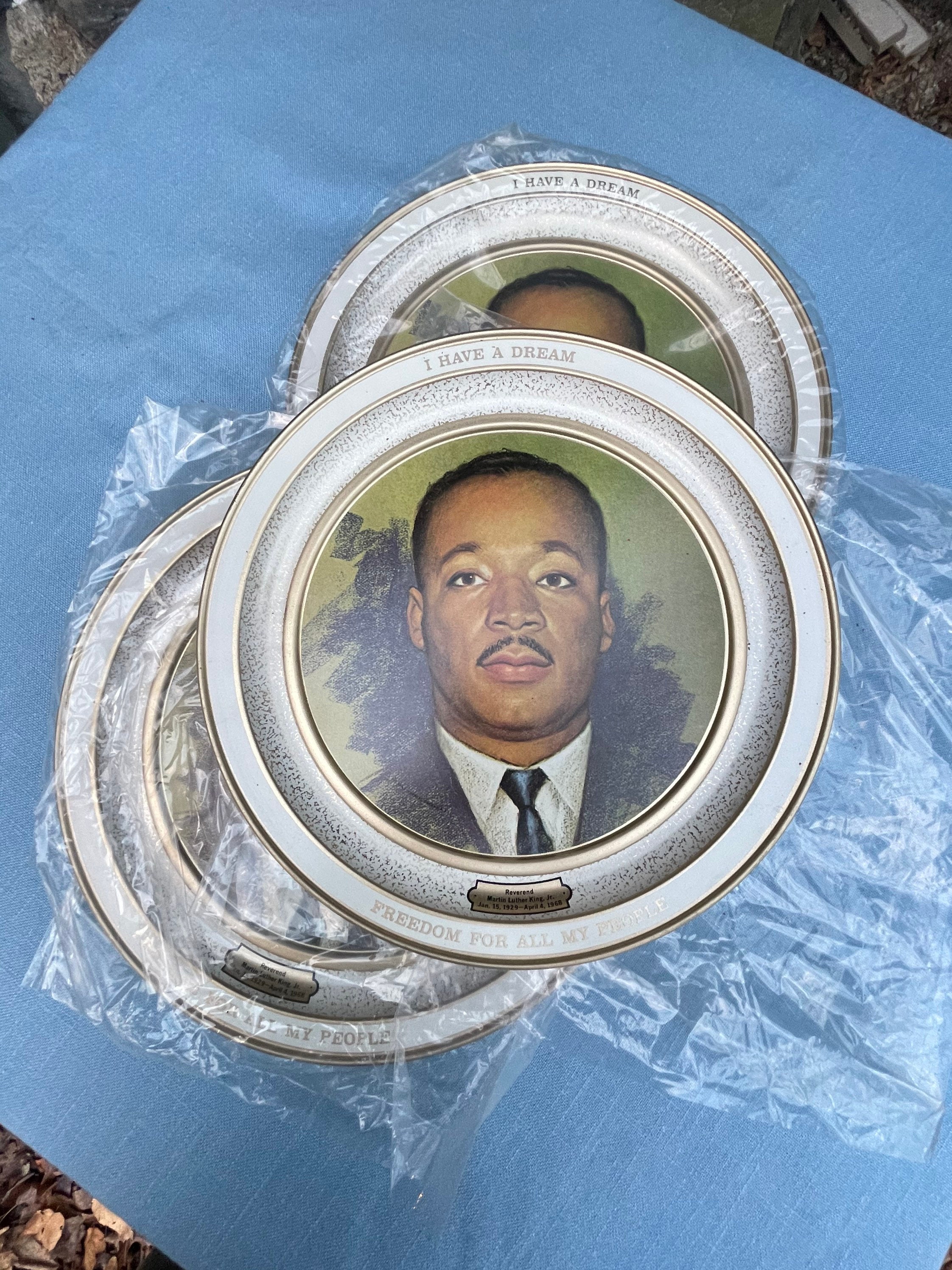 Vintage MLK Martin Luther King Metal Tray, Plate, County Fair Carnival ...