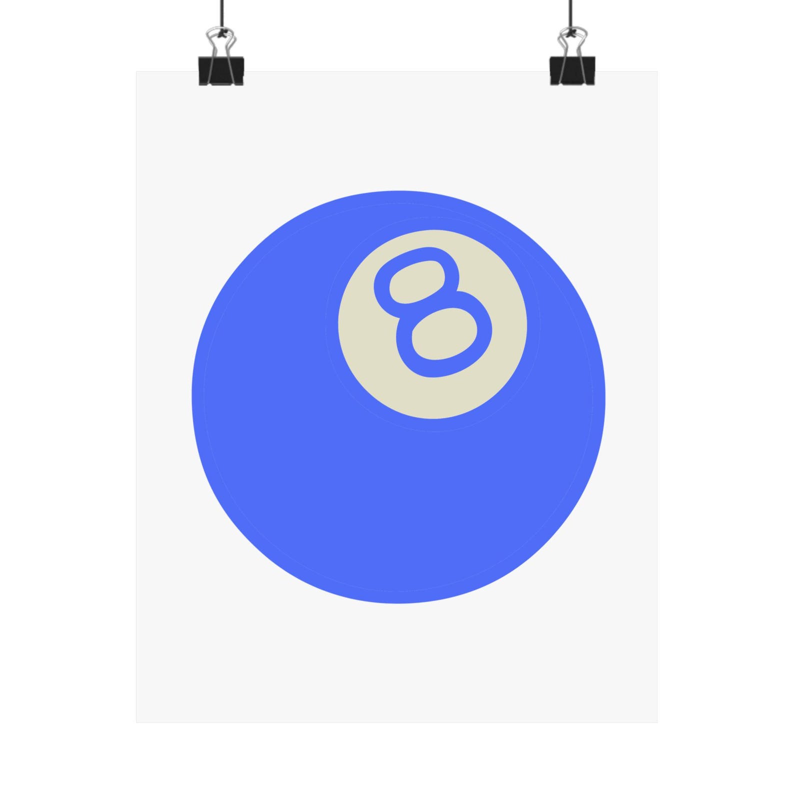 8 Ball Matte Vertical Posters - Blue - Etsy