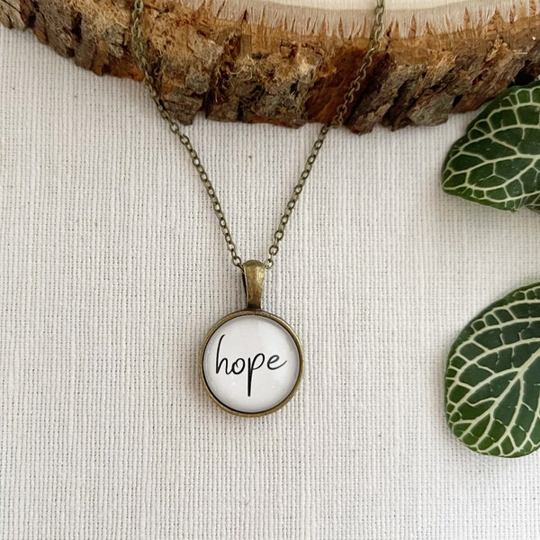 Silver Hope Necklace - Etsy