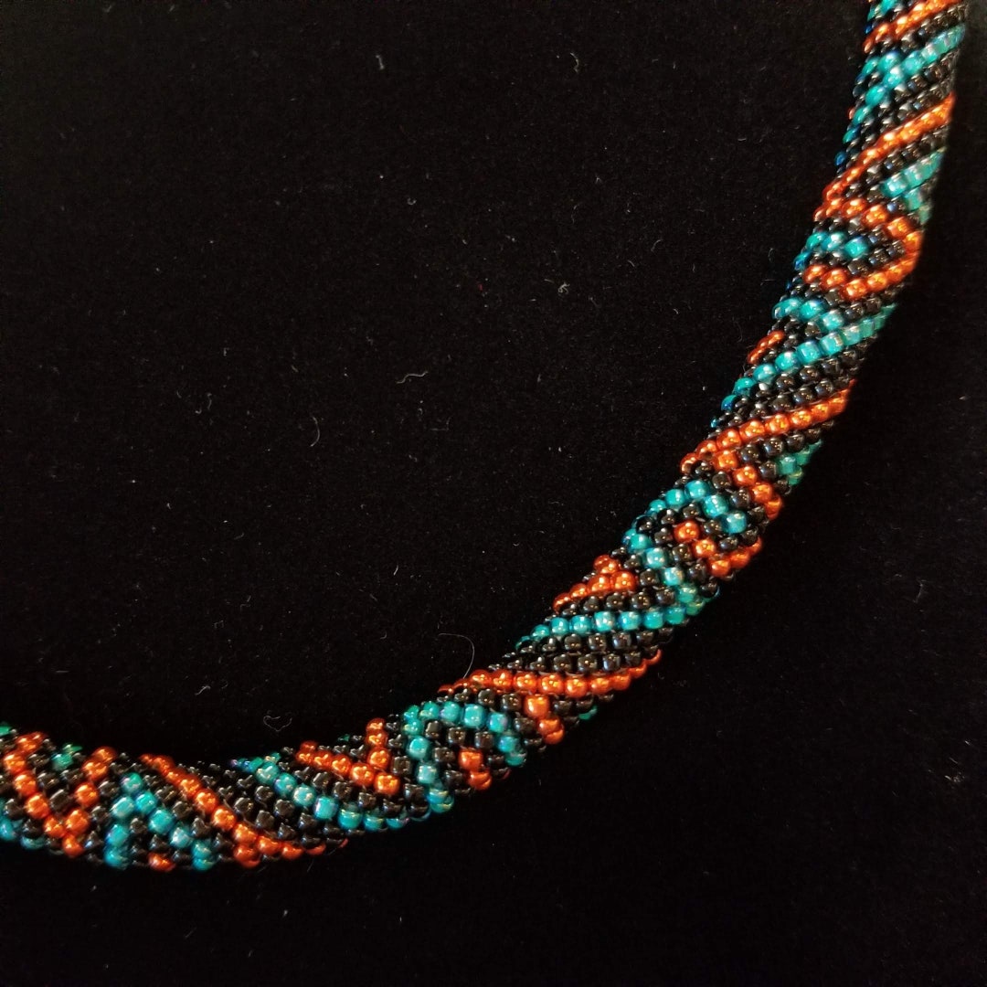 Beaded Rope Necklace / Seed Bead Jewelry / Choker Necklace / Bead ...