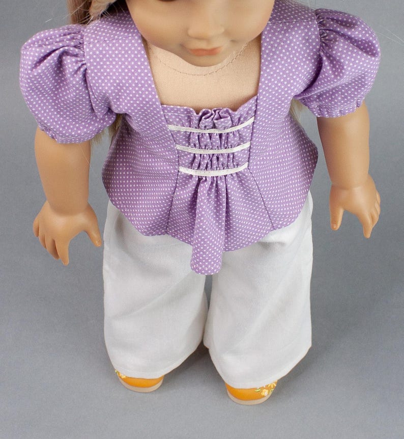 18 Inch Doll PDF Sewing Pattern ~ 1970's Shirred Front Top and Pants ...