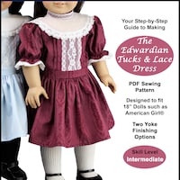 PDF Sewing Pattern 1850s Day Dress for 18 Inch Dolls Flora - Etsy UK