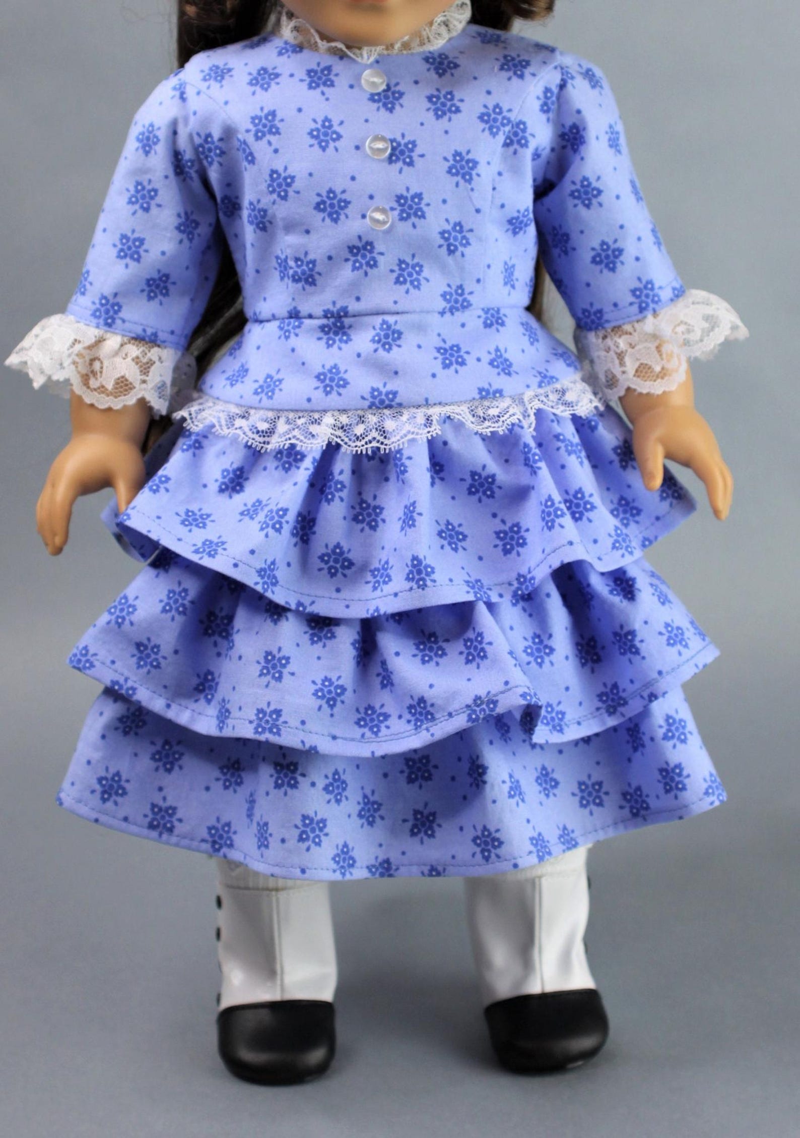 18 Inch Doll Dress Pattern ~ 1850s Peplum Top & Skirt PDF Sewing ...