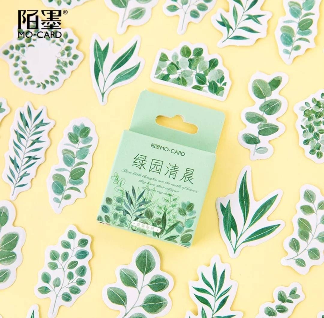 Green Leaf Stickers • Plant Stickers • Journal • Planner Stickers ...