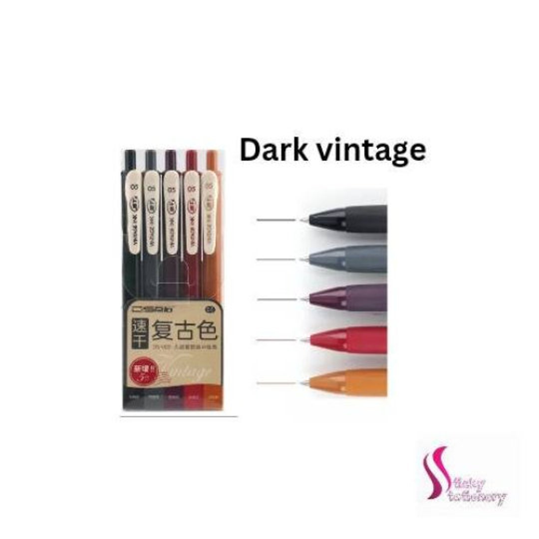 Dark Vintage Gel Pen Set • Journal Pen • Travellers Notebook • Gel Pen ...