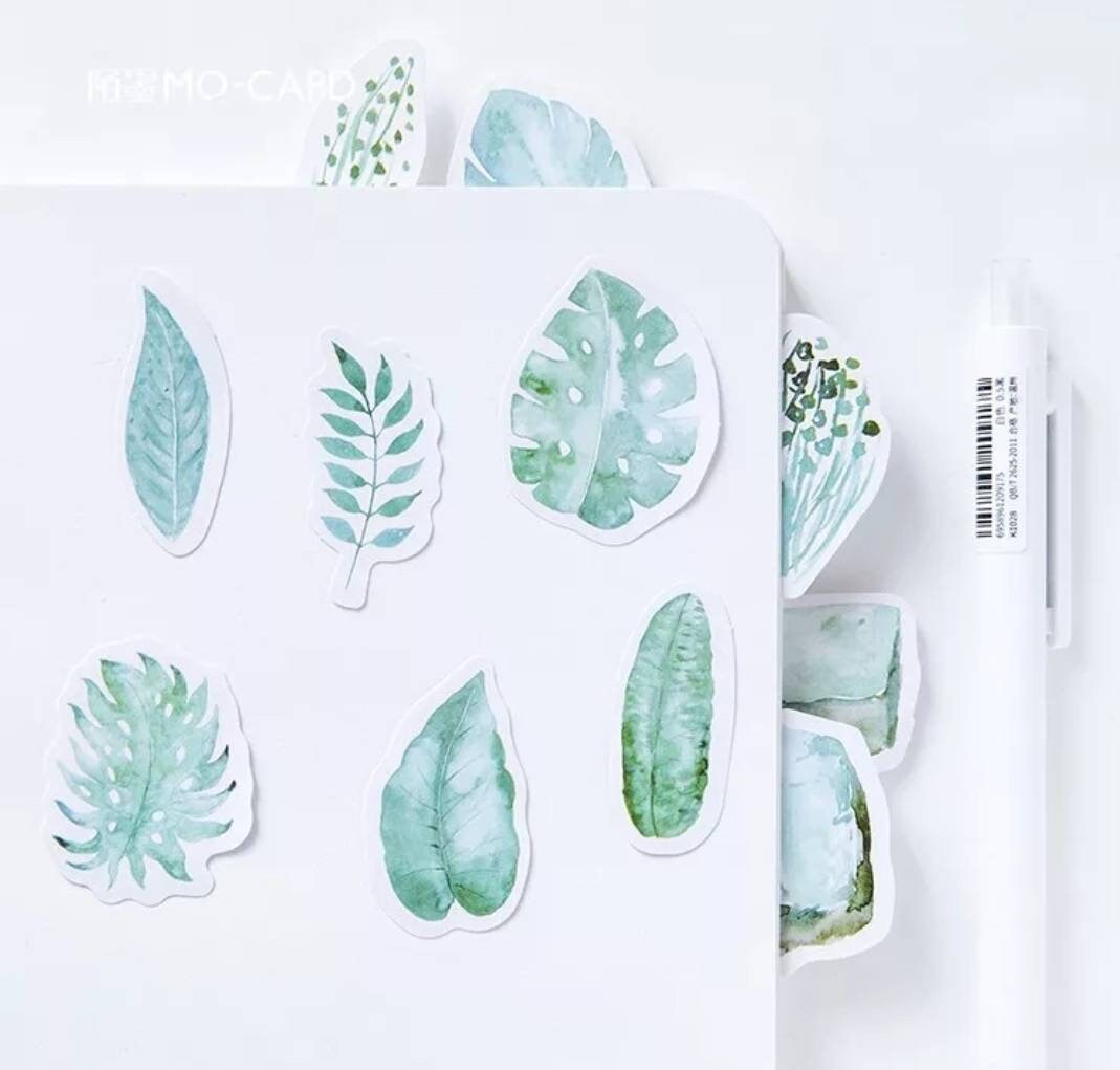 Mint Plant Stickers Journal Stickers Scrapbook Stickers - Etsy UK