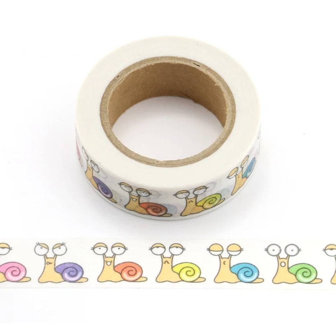 Snail Washi Tape • Planner Washi Tape • Gift Wrapping Tape • Crafting ...