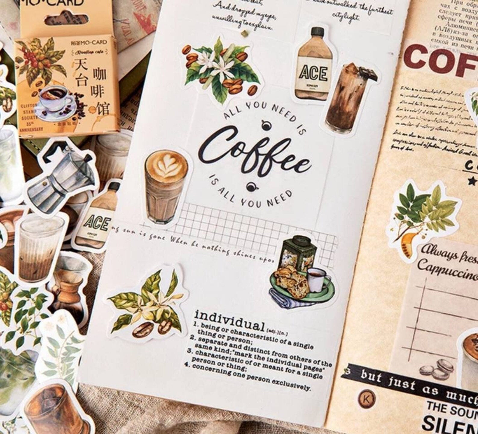 Coffee Stickers Java Journal Stickers Planner Stickers Scrapbook ...