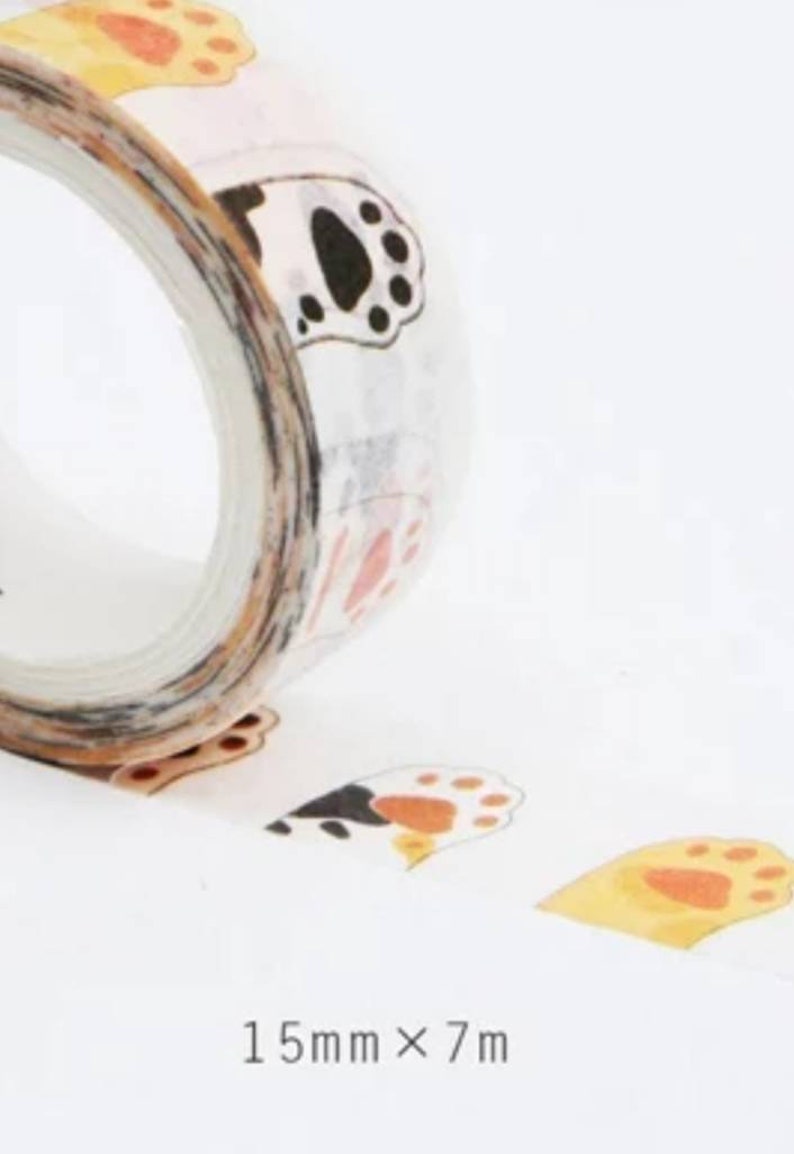 Cat Paw Washi paw print Planner washi tape Gift wrapping | Etsy