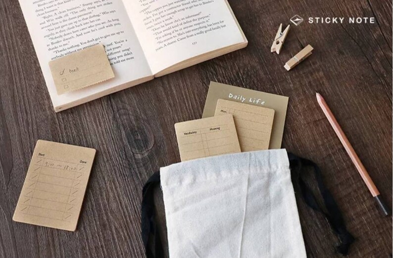 Kraft Revision Sticky Note Card Making Scrapbook - Etsy