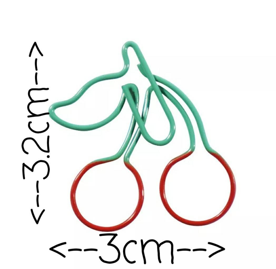 Cherry Paper Clip 5 Clips Planner Accessory Fruit Paper - Etsy UK