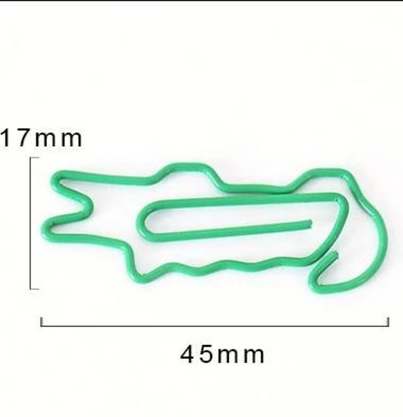Crocodile Paper Clip • 5 Clips • Animal Paper Clip • Kawaii • Journal ...