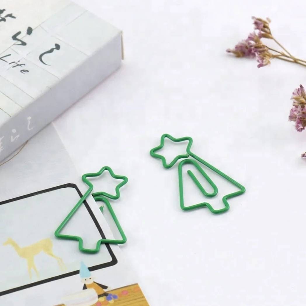 Christmas Tree Paper Clip 5 Clips Planner Accessory Paper - Etsy