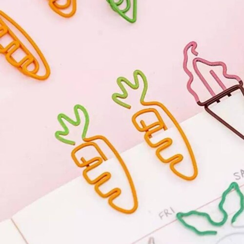 Carrot Paper Clip 5 Clips Planner Accessory Vegetable - Etsy