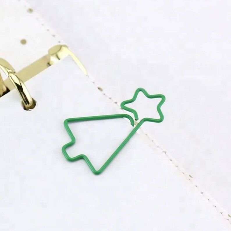 Christmas Tree Paper Clip 5 Clips Planner Accessory Paper - Etsy