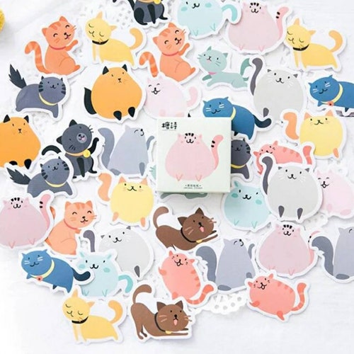 Cat Stickers Journal Stickers Planner Stickers Scrapbook - Etsy