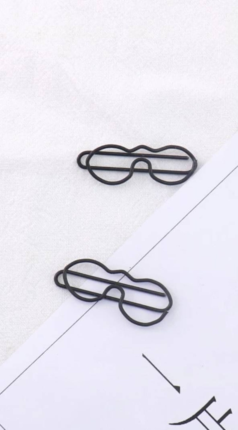 Glasses Paper Clip 5 Clips Kawaii Journal Clips - Etsy