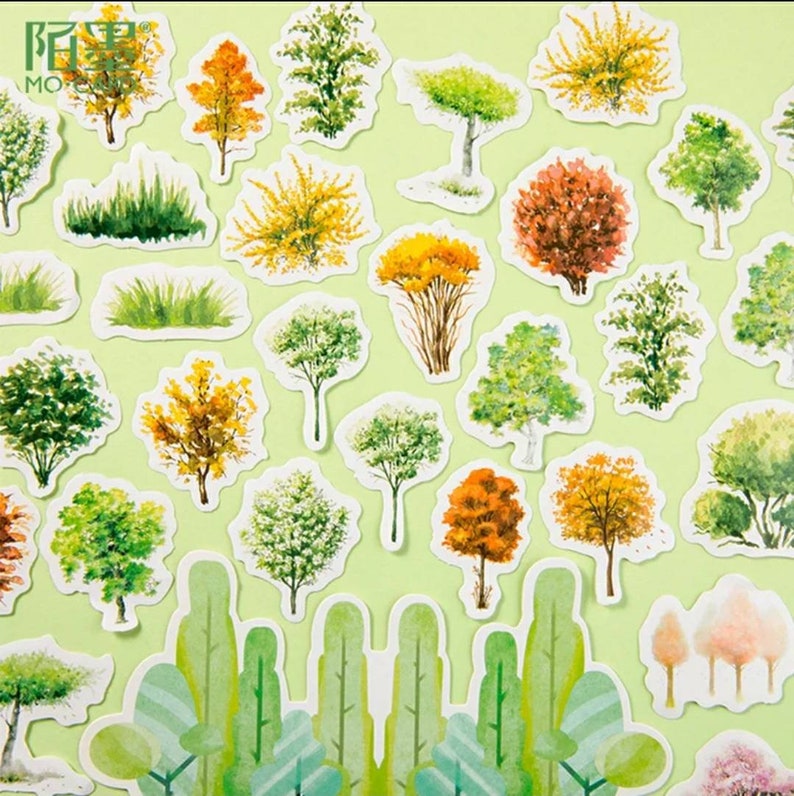 Journal Stickers • Tree Stickers • Planner Stickers • Scrapbook ...