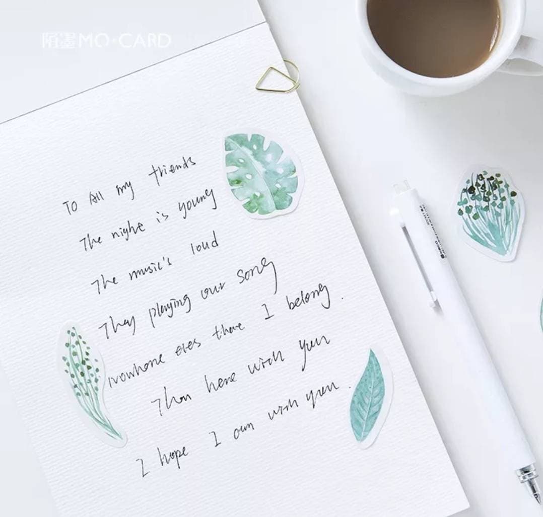 Mint Plant Stickers Journal Stickers Scrapbook Stickers - Etsy UK