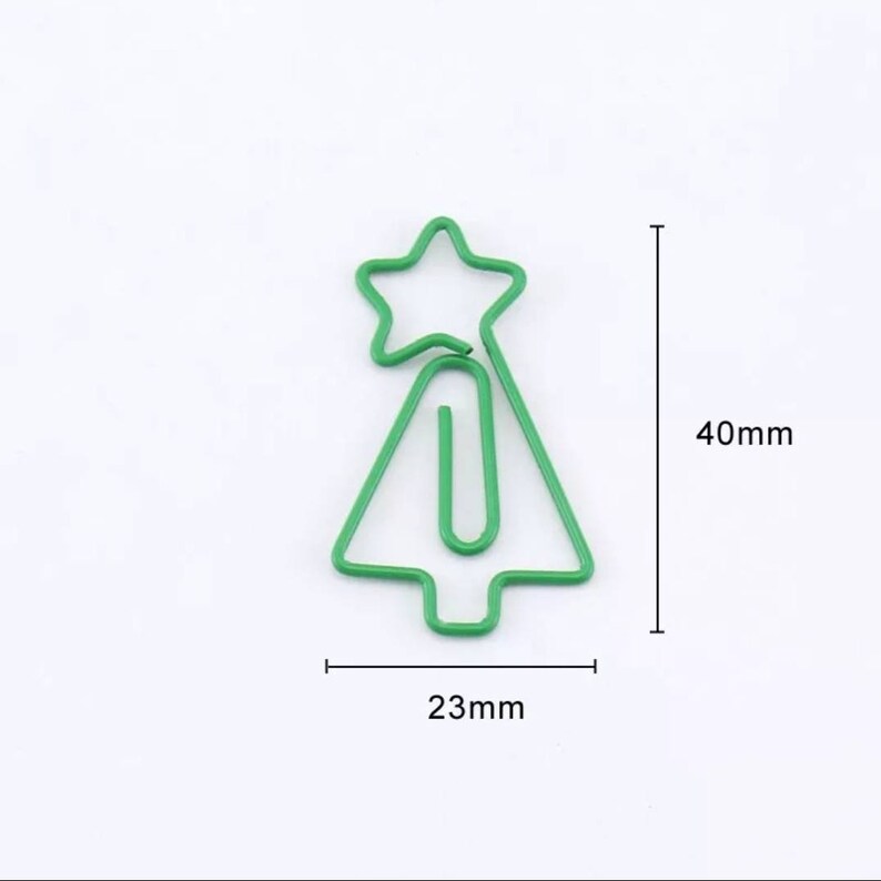 Christmas Tree Paper Clip 5 Clips Planner Accessory Paper - Etsy
