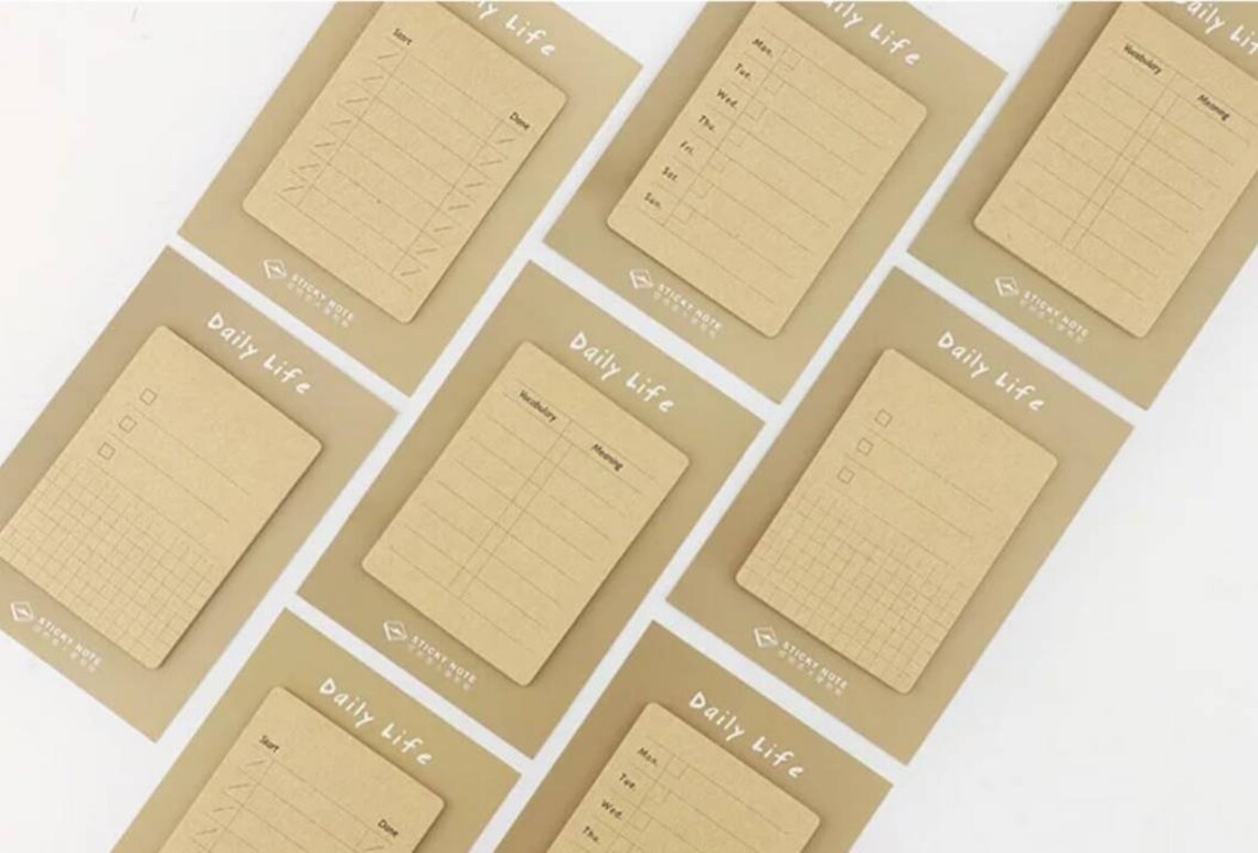 Kraft Revision Sticky Note Card Making Scrapbook - Etsy