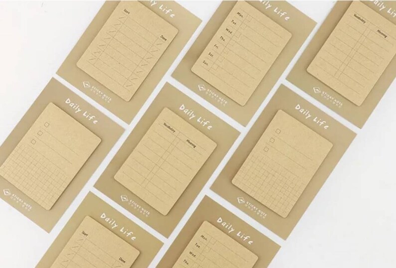 Kraft Revision Sticky Note Card Making Scrapbook - Etsy