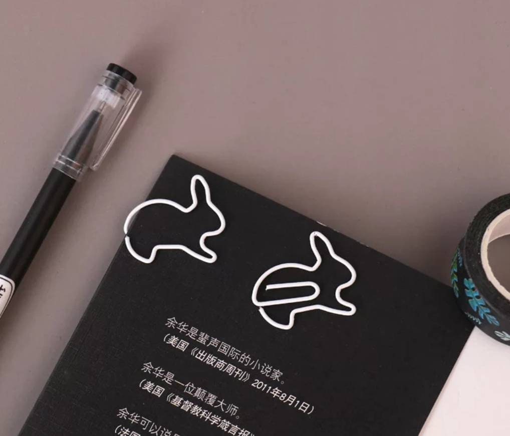 White Rabbit Paper Clip 5 Clips Planner Accessory Animal - Etsy