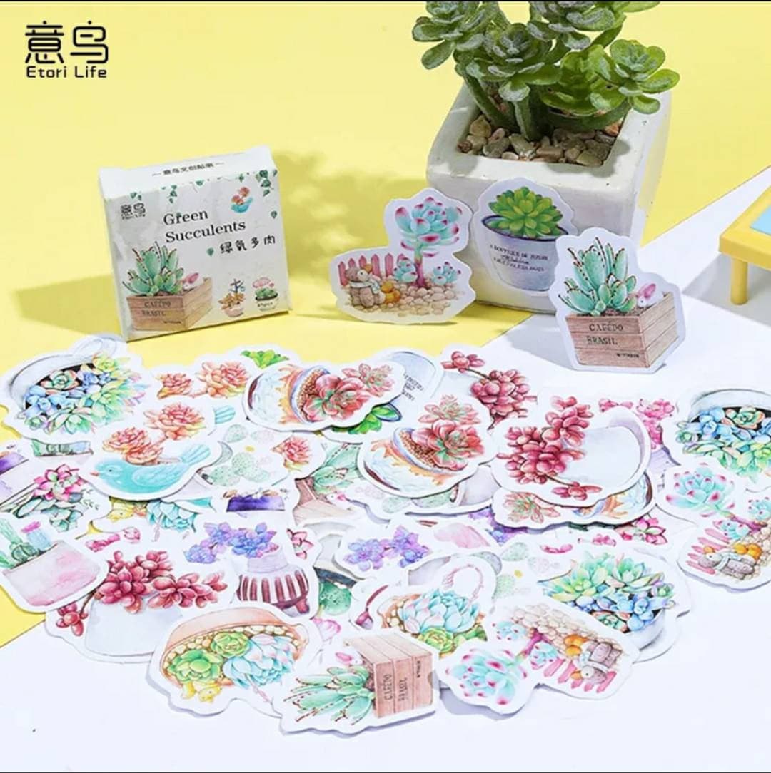 Succulent Stickers Journal Sticker Planner Stickers Scrapbook Stickers ...