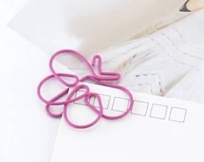 Butterfly Paper Clip 5 Clips Planner Accessory Animal Paper Clip Kawaii ...