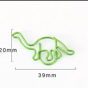Dinosaur Paper Clip 5 Clips Planner Accessory Animal Paper Clip Journal ...