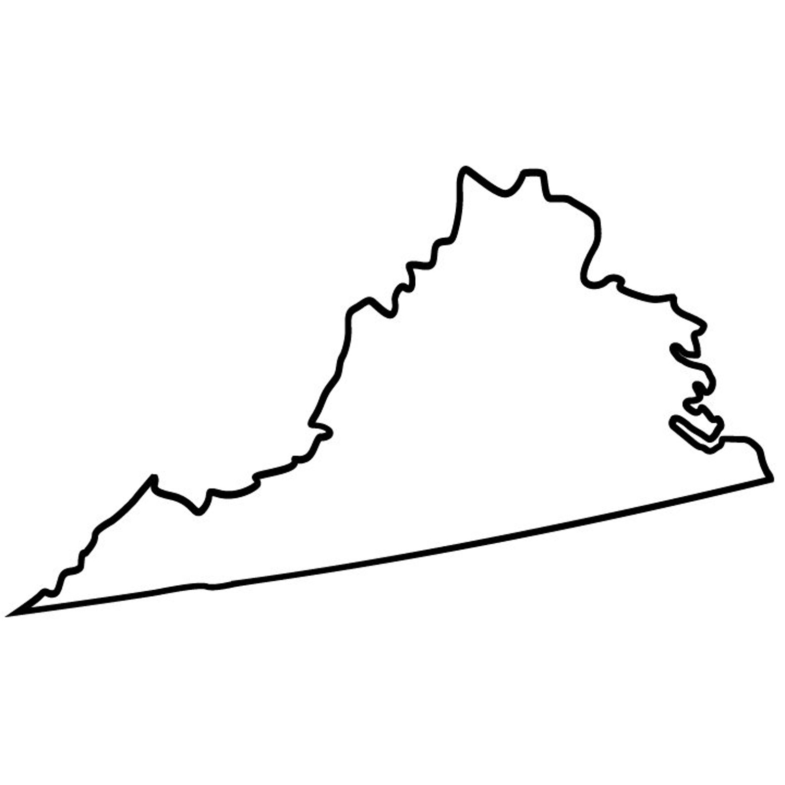 Virginia state svg Virginia svg Virginia map svg Virginia cut | Etsy