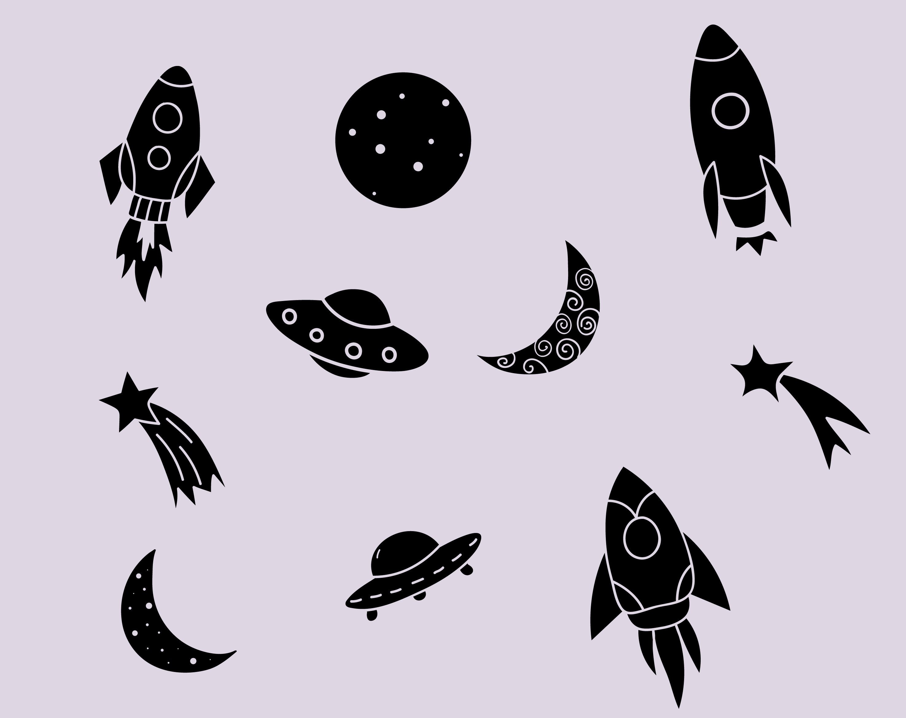Space Svg Space Elements Svg Space Bundle Svg Space Silhouette | Etsy UK