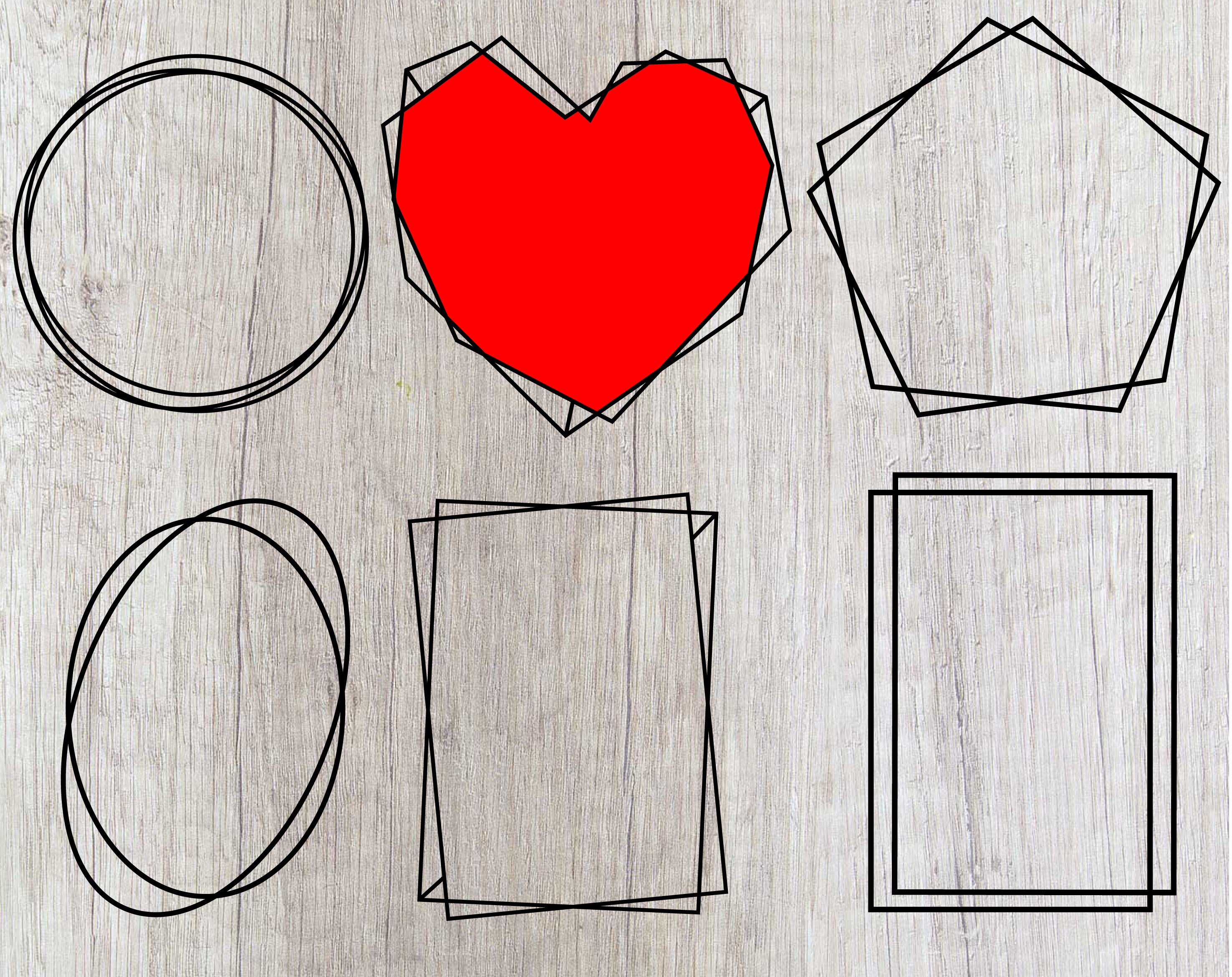 Geometric Polygonal Frame Svg Geometric Frame Svg Geometric | Etsy