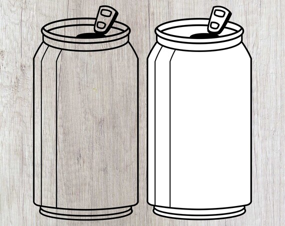 Aluminum Can Outline SVG Files For Cricut Beer Can Outline #2 SVG Soda ...
