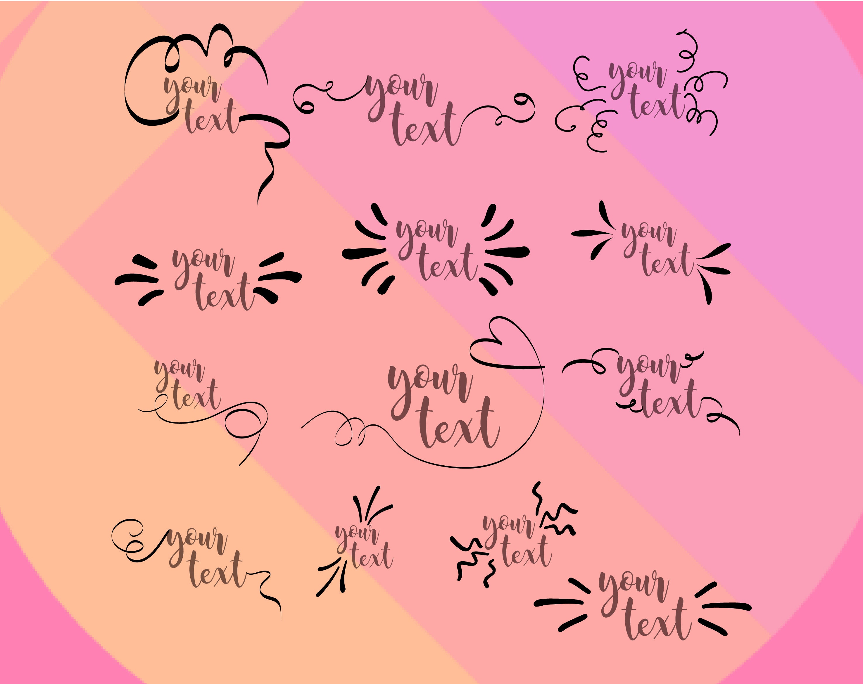Hand drawn svg Hand-drawn svg Handdrawn svg Burst Accents svg | Etsy