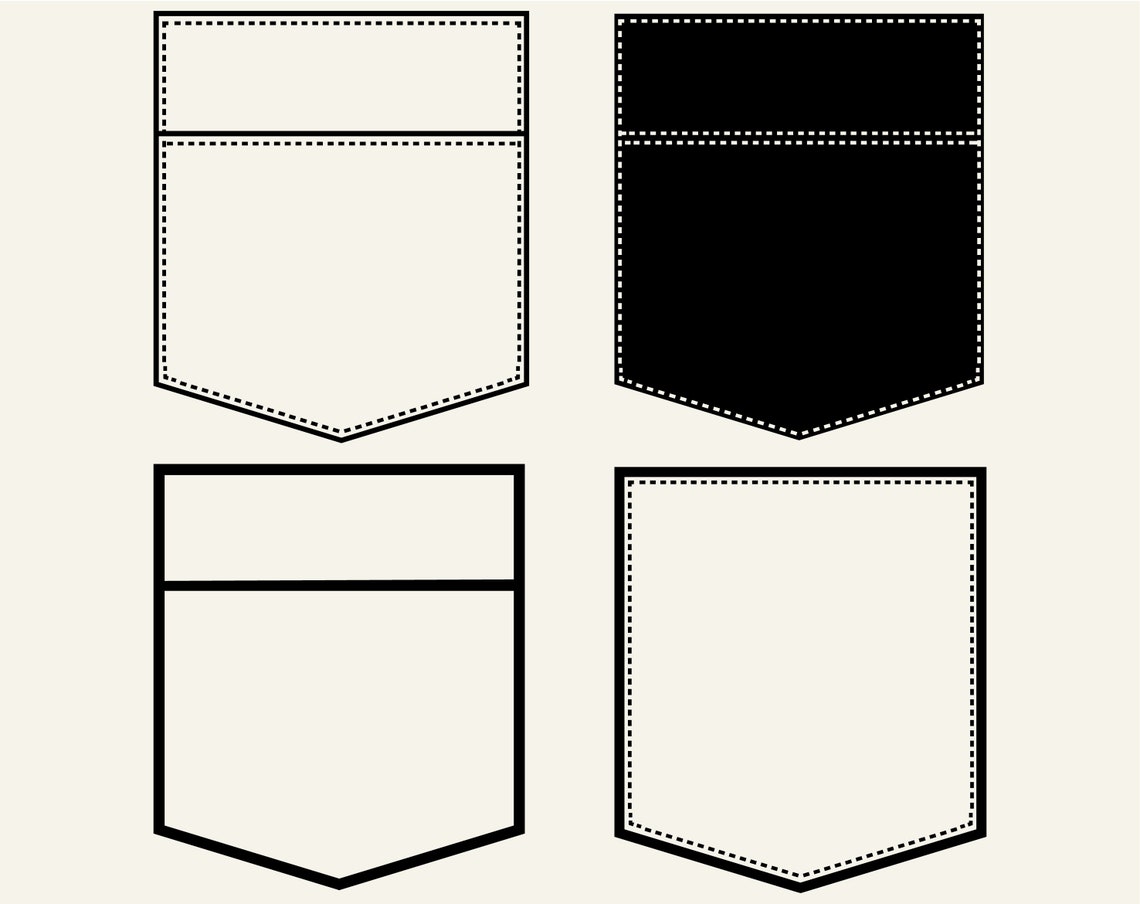 Shirt pocket svg pocket svg pockets svg file pocket cut file | Etsy