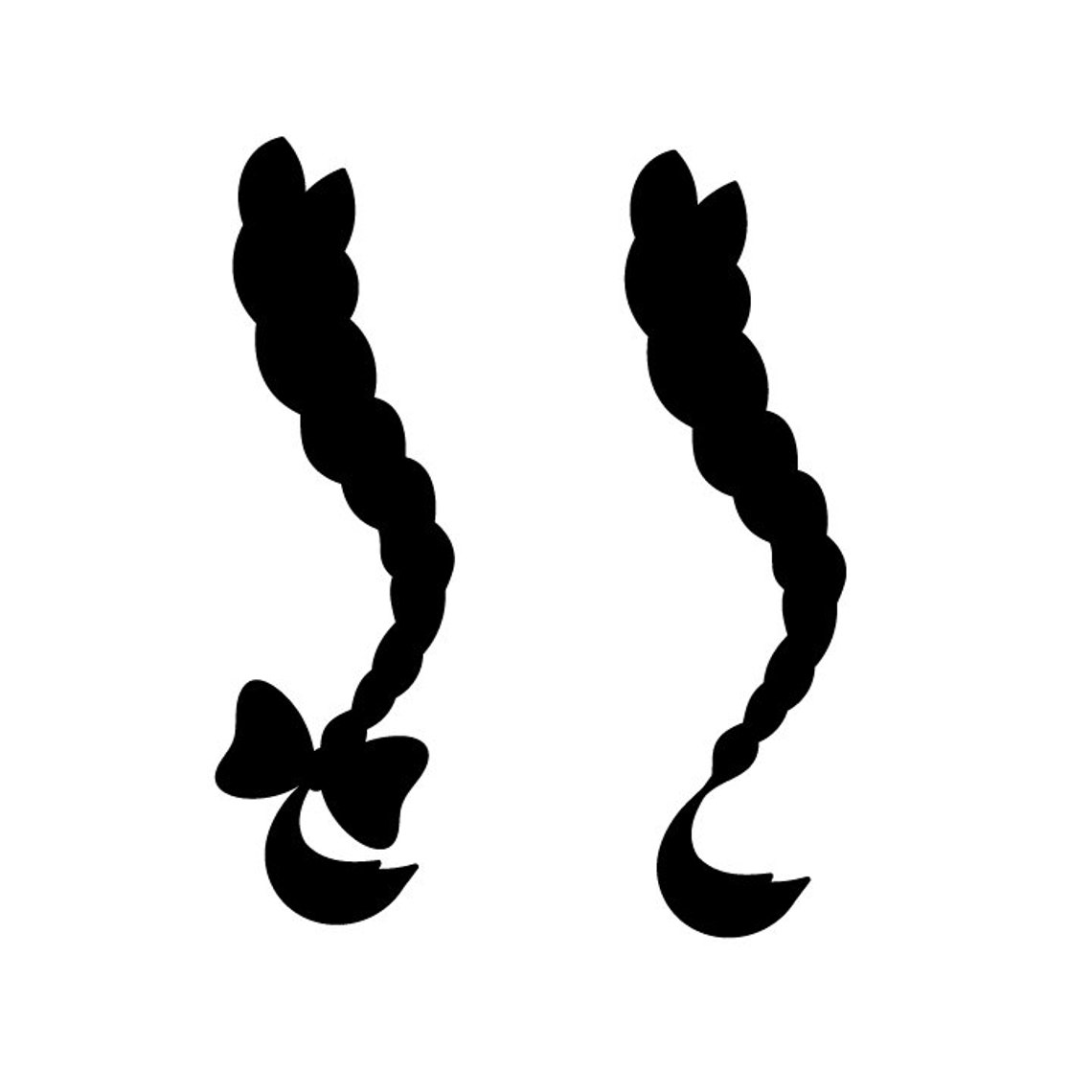 Hair braided svg Hair braided cut file braided svg plait svg | Etsy