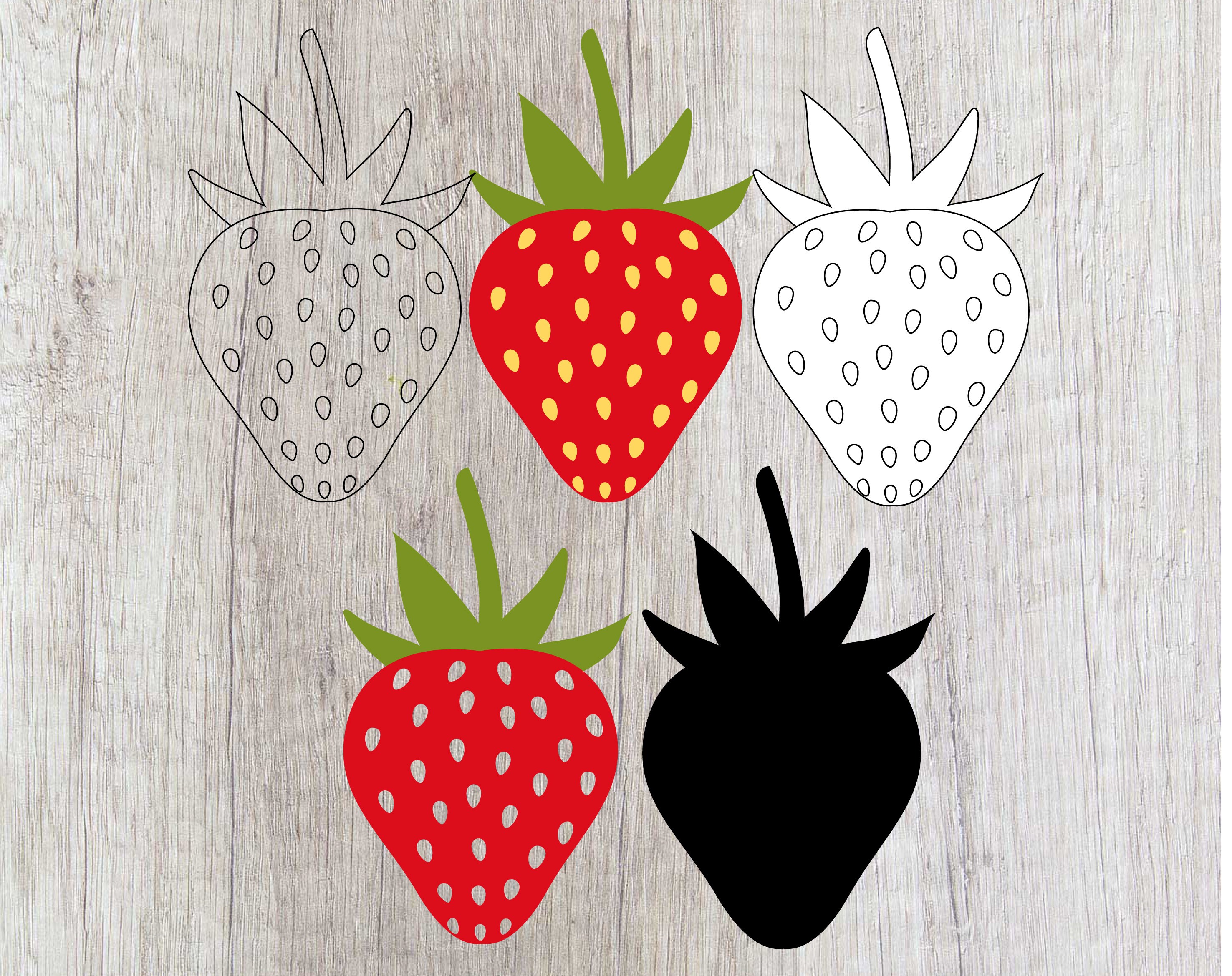 Strawberry svg Strawberry svg file Strawberry clipart | Etsy