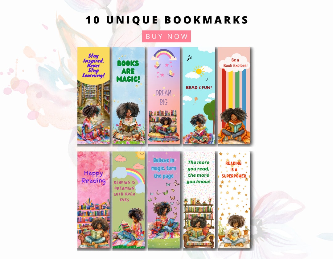 Black Girl Bookmarks, Book Lover, Black Girl Book Club, Cute Bookmark ...