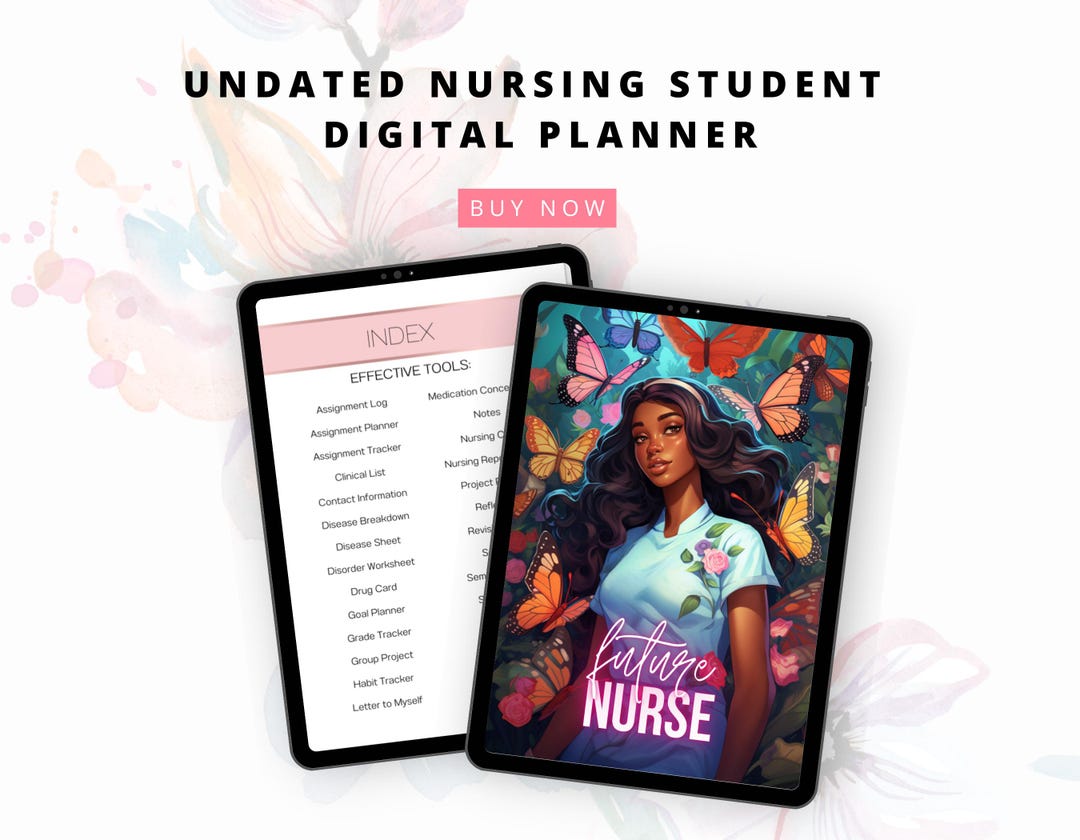 Nursing Student Digital Planner, Nurse Student Planner, Nursing School ...