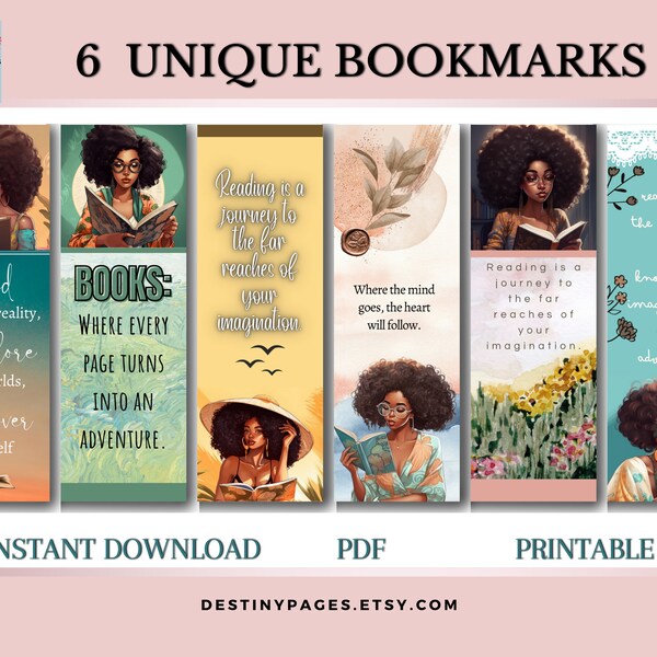 Black Girl Bookmarks - Etsy