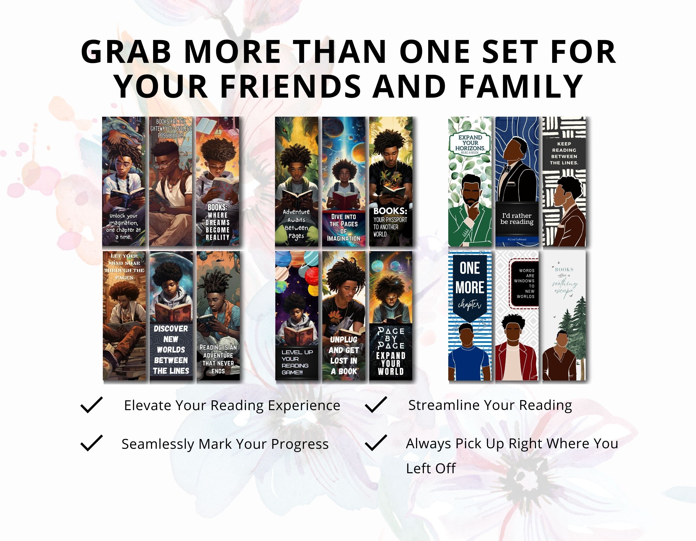 Printable Black Man Bookmarks, African American Gift for Reader ...